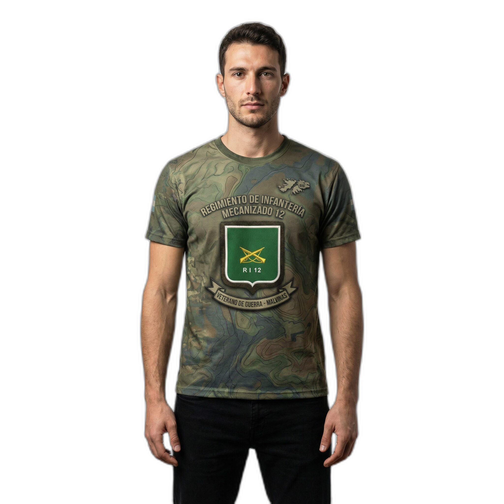 Remera Malvinas Regimiento Mecanizado RI 12 - Ranwey | Tu Estilo, Tu Diseño